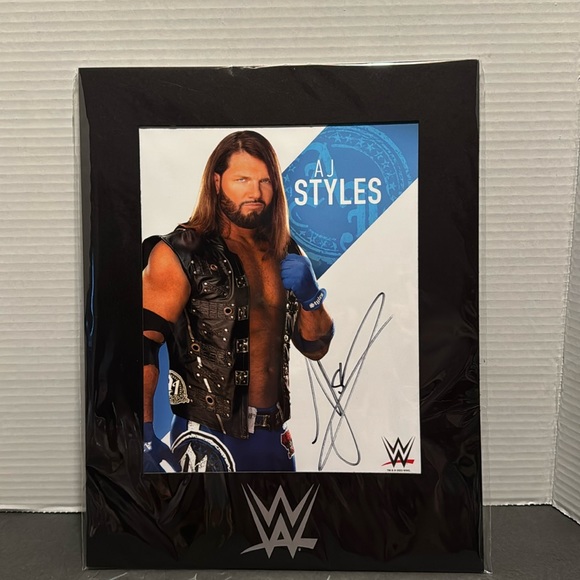WWE | Wall Decor | Wwe Aj Styles Signed Picture | Poshmark